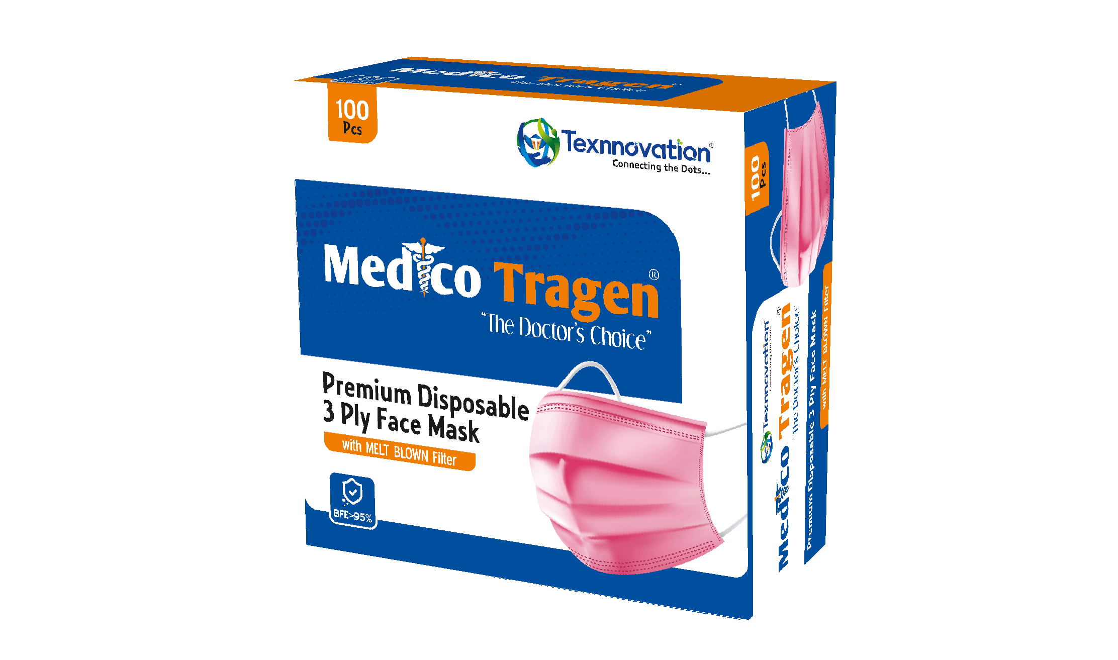 Black Color Disposable Face Mask (Pack of 100) Online | Medico-Tragen ...